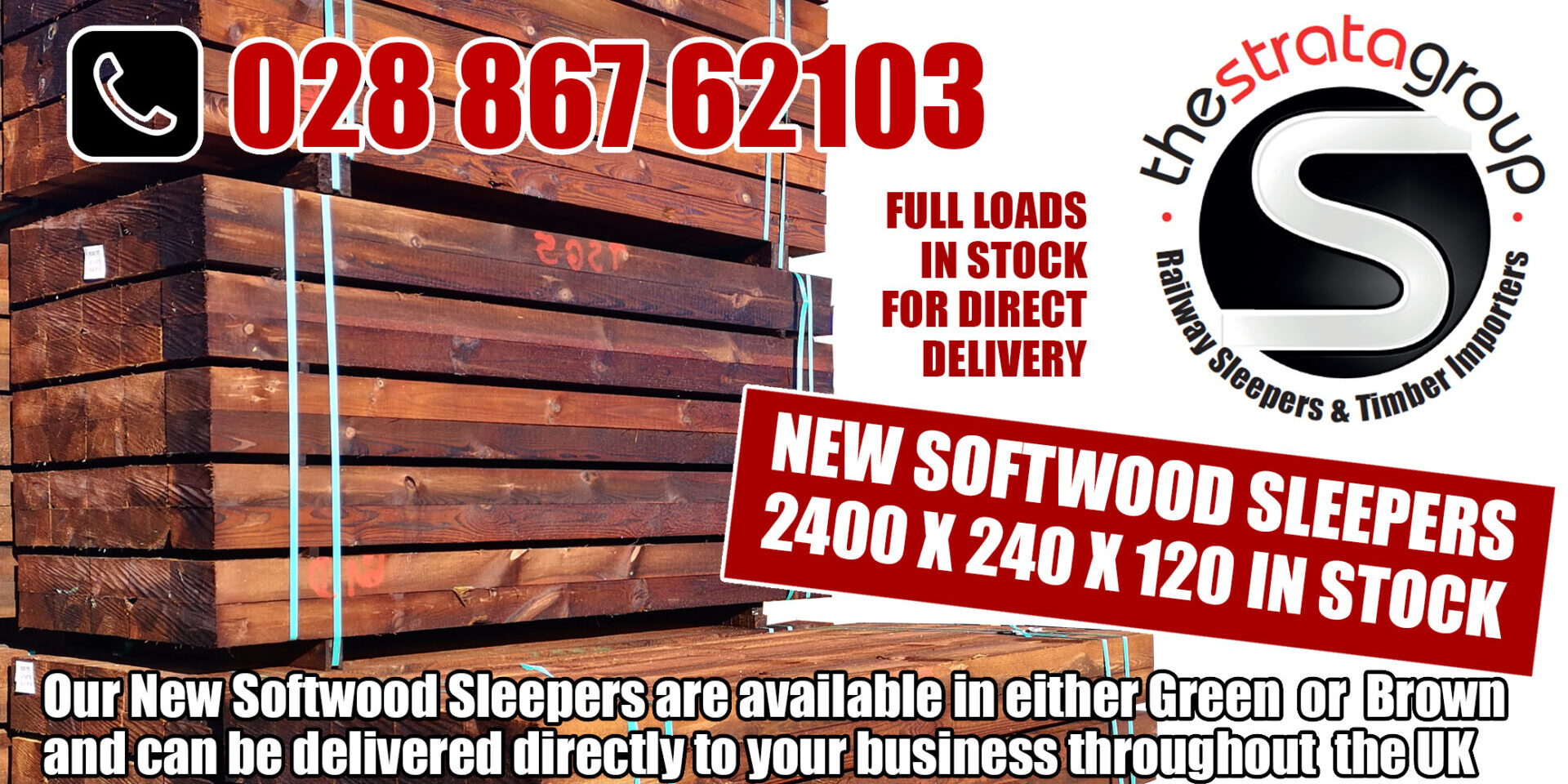 Larger Size Softwood Sleepers - Now Available - Strata Timber New ...